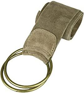 KristyX Ceinture femme en cuir v&eacute;ritable daim Made in Italy CIN06, taupe, L