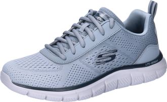 Skechers Herren Track Ripkent Sneaker, Hellgraues Mesh-Synthetikmaterial, 45.5 EU