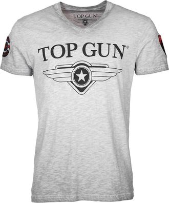 Top Gun Herren T-Shirt Windy Tg20191007 Grey Mélange,XXL