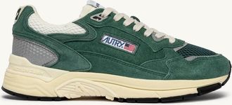 Autry SNEAKERS HYPERWAY AUS NETZTGEWEBE UND WILDLEDER IN MALACHITE UND SILBER
