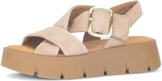 Gabor Sandales &agrave; plateforme pour femme, Best Fitting, Sable 14, 38.5 EU