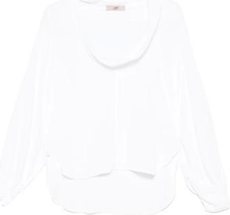 Carla G. blouse &agrave; col ch&acirc;le - Blanc