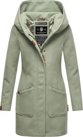 Marikoo Damen Mantel Trenchcoat Wintermantel Übergangs Jacke Parka Lang B819 [B819-Maik-Smoky-Mint-Gr.5XL]