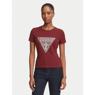 Guess T-Shirt W6BI61 K7948 Dunkelrot Regular Fit