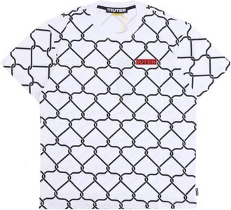 Iuter Wei&szlig;es Kurzarm-Crew-Neck T-Shirt - - Tops - Herren - Wei&szlig; - XL