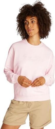 Tommy Hilfiger Sweat Femme Script en Coton, Rose (Light Pink), S