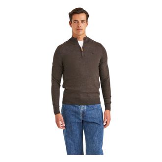 Morris Homme, Pulls, Brun, Taille: S Merino John Zip