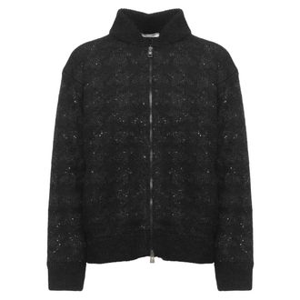 PANICALE Alpaka-Mischung Jacke - - Knitwear - Damen - Schwarzk - XS