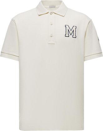 Moncler Polo en piqué de coton à monogramme