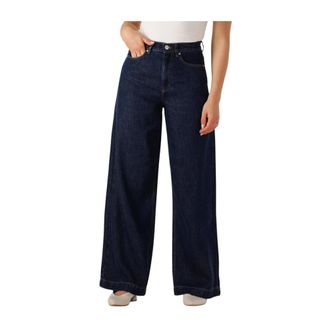 Moss Copenhagen Hohe Taille Elegante Blaue Hose - - Jeans - Damen - Blau - XL