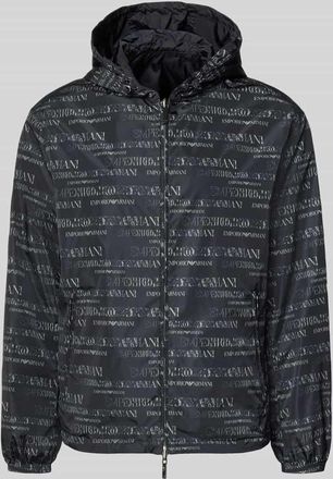 Emporio Armani Jacke mit Logo-Muster und Zweiwege-Rei&szlig;verschluss