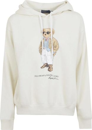 Ralph Lauren Femme, Sweatshirts et sweats &agrave; capuche, Blanc, Taille: 36 FR Cotton Blend Sweat &agrave; capuche