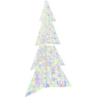 vidaXL Weihnachtsbaum mit 240 LEDs Mehrfarbig 180 cm Acryl vidaXL