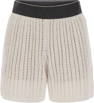 Brunello Cucinelli Femme, Shorts, Blanc, Taille: 36 FR Short Shorts