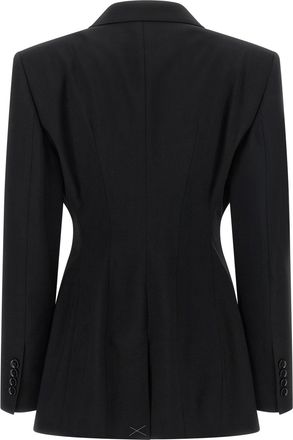 Dolce & Gabbana Hourglass Virgin Wool Blazer - Black