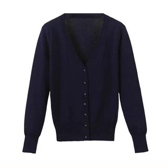 Generic Cardigan court noir en jersey pour femme, manteau de printemps, pull tricot&eacute; mode cor&eacute;enne, bleu marine, Taille 3XL