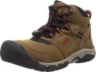 Keen Ridge Flex Mid Waterproof Botte de randonnée, Bison/Red Carpet, 25 EU