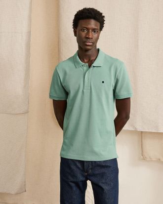 Faguo Polo vert clair coton