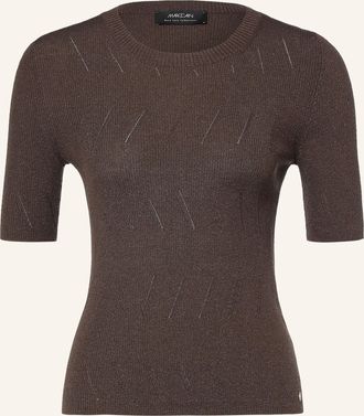 Marc Cain Strickshirt Mit Glitzergarn braun