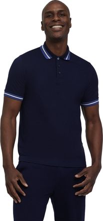 Falke Herren Polohemd Basic Polo Shirt M PL Baumwolle weich hautfreundlich 1 St&uuml;ck, Blau (Space Blue 6116), L