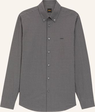 HUGO BOSS Casual Hemd Ricoplus_M Regular Fit schwarz