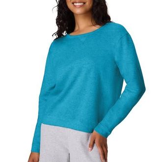 Hanes Crewneck, EcoSmart Fleece Pullover with V-Notch, Sweatshirt for Women Maillot de surv&ecirc;tement, Bruy&egrave;re Bleu Vif, XXL Femme