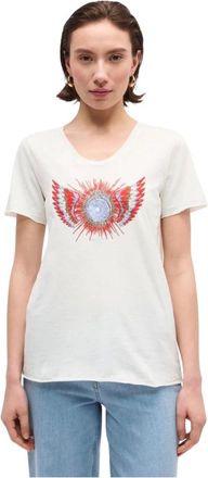 Mos Mosh MOS Mosh, Femme, Tops, Blanc, Taille: 36 FR Romi Gethi T-shirt