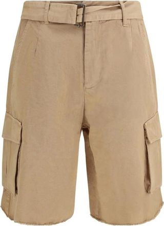 Laneus Homme, Shorts, Beige, Taille: L Shorts Bermuda en coton avec poches