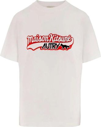 Autry Femme, Tops, Blanc, Taille: 38 FR Varsity Tee-Shirt