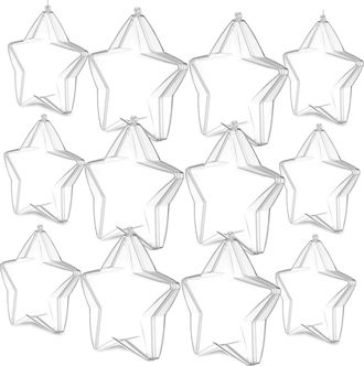 Amosfun 20st&uuml;cke Transparenter Bef&uuml;llbarer Sternball Bef&uuml;llbares Sternornament Zum Selbermachen H&auml;ngende Kunststoff-Sterne F&uuml;r Hochzeit Und Weihnachtsdeko DIY
