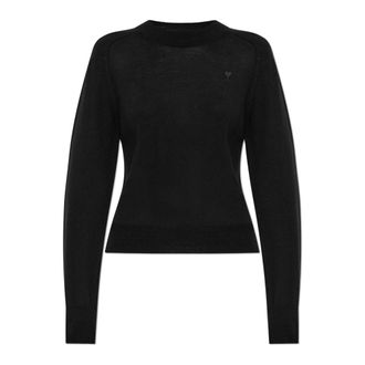 Ami Femme, Pulls, Noir, Taille: 42 FR Pull en laine Ami de Coeur