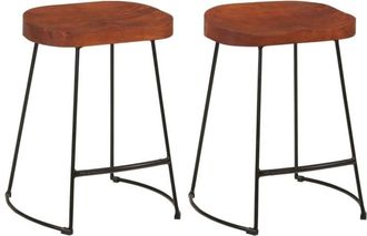 vidaXL Gavin Barhocker 2 Stk. 45x38x53 cm Massivholz Mango Vidaxl