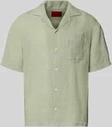 HUGO BOSS Regular Fit Freizeithemd aus reinem Leinen Modell EXOLINO