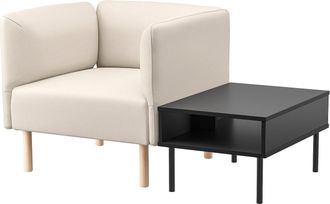 IKEA LILLEHEM Sessel mit Beistelltisch