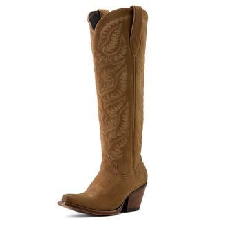 Ariat Womens Laramie X Toe Western Boots in Distressed Dijon Suede, B Medium Width, Size 36.5, by Ariat