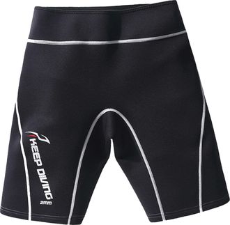 F Fityle Damen Herren Neopren Shorts Hose, 2mm Neoprenanzug Shorts Warmhalten Badehose zum Schwimmen Wassergymnastik Surfen Schnorcheln, Weiße