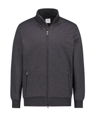 Bogner Herren Sweatjacke grau Baumwolle meliert
