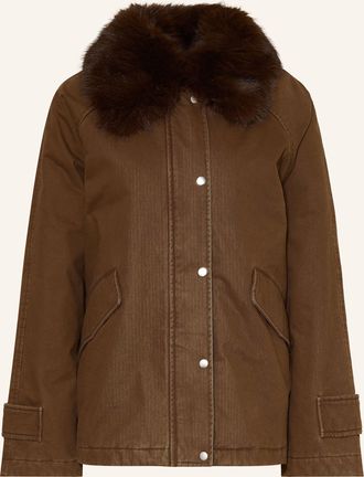Marc O'Polo Marc Opolo Jacke Mit Abnehmbarem Kunstfell-Kragen braun