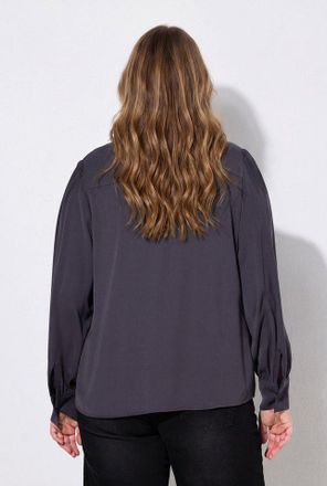 Miamoda Longbluse Bluse A-Linie elastisch gesmokte B&uuml;ste