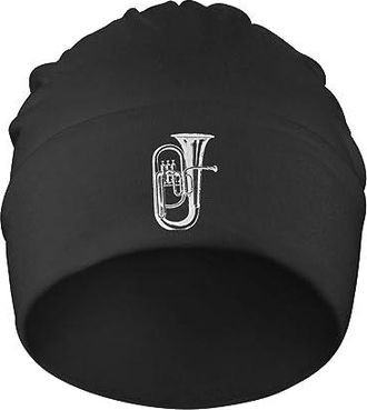 Generic Homme Femme Hiver Chapeaux Joueur DInstrument De Musique &Agrave; Cuivres : Tuba Amusant avec Battement De Coeur Bonnets Tricot&eacute; Doux Bonnet dhiver Chaud Bon