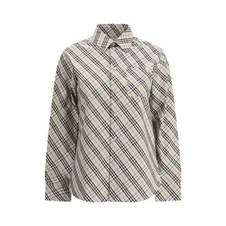Burberry Femme, Blouses et Chemises, Multicolore, Taille: 36 FR Chemise en Popeline de Coton