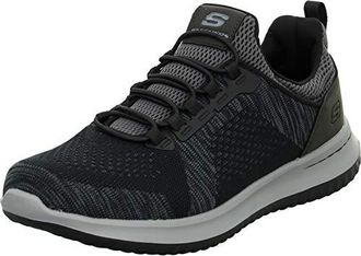 Skechers Hommes Delson Brewton Chaussures Décontractées, Noir, 42