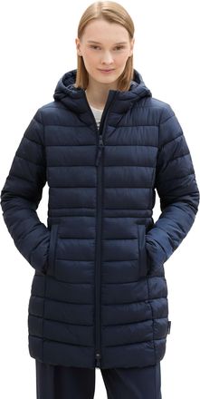 Tom Tailor Damen Lightweight Steppmantel mit Kapuze,10668 - Sky Captain Blue, XS