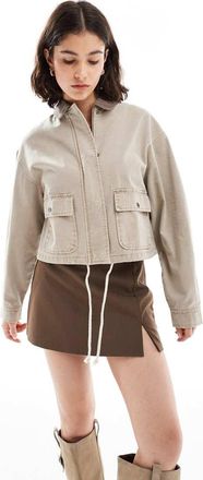 Miss Selfridge Veste style barn - Écru-Blanc