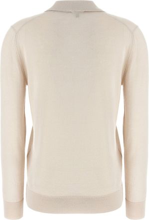 Brioni Cashmere and Silk Blend Polo - Cream