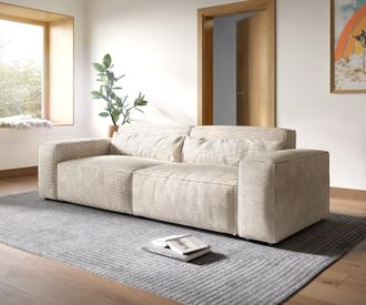 DELIFE Big-Sofa Sirpio XL 270x130 cm Cord Beige, Big Sofas