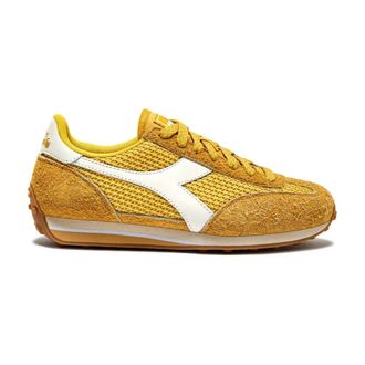 Diadora Femme, Chaussures, Jaune, Taille: 42 EU Baskets Jaune Rally Style Rétro