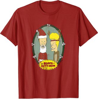 Giesswein Beavis and Butt-Head Reindeer Santa Christmas T-Shirt