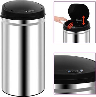 vidaXL Automatischer Sensor-M&uuml;lleimer 50 l Edelstahl Vidaxl
