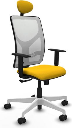 Piqueras y Crespo Gepolsterter Stuhl mit 1D-Armlehnen, h&ouml;henverstellbare Lendenwirbelst&uuml;tze und festes Kopfteil, ausgestattet mit Sincro 3 Positionen und Schneideschaum